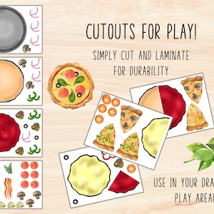 Pizza Parlor Pretend Play, Dramatic Play Printable, Pretend Play Set ...