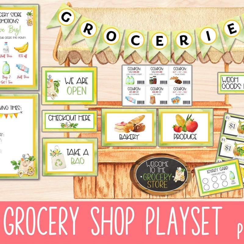 Kids Play Grocery Food - Etsy