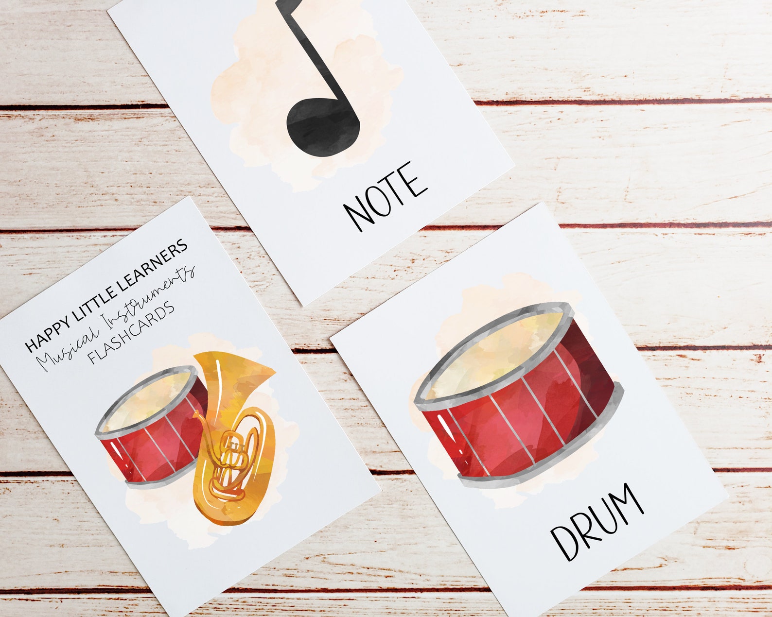Musical Instruments Printable Flashcards Preschool - Etsy