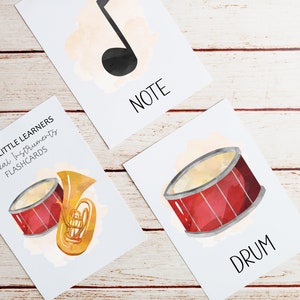 Musical Instruments Printable Flashcards Preschool - Etsy