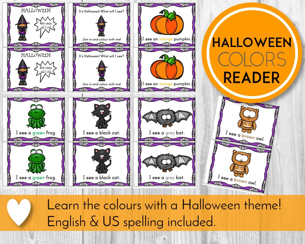 Halloween Emergent Reader, Colours Book, Colors Book, Learning Colors ...