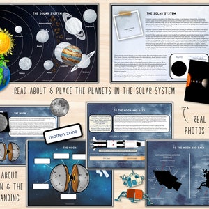 Printable Space Busy Book Activity Binder, Printable Solar System Quiet ...