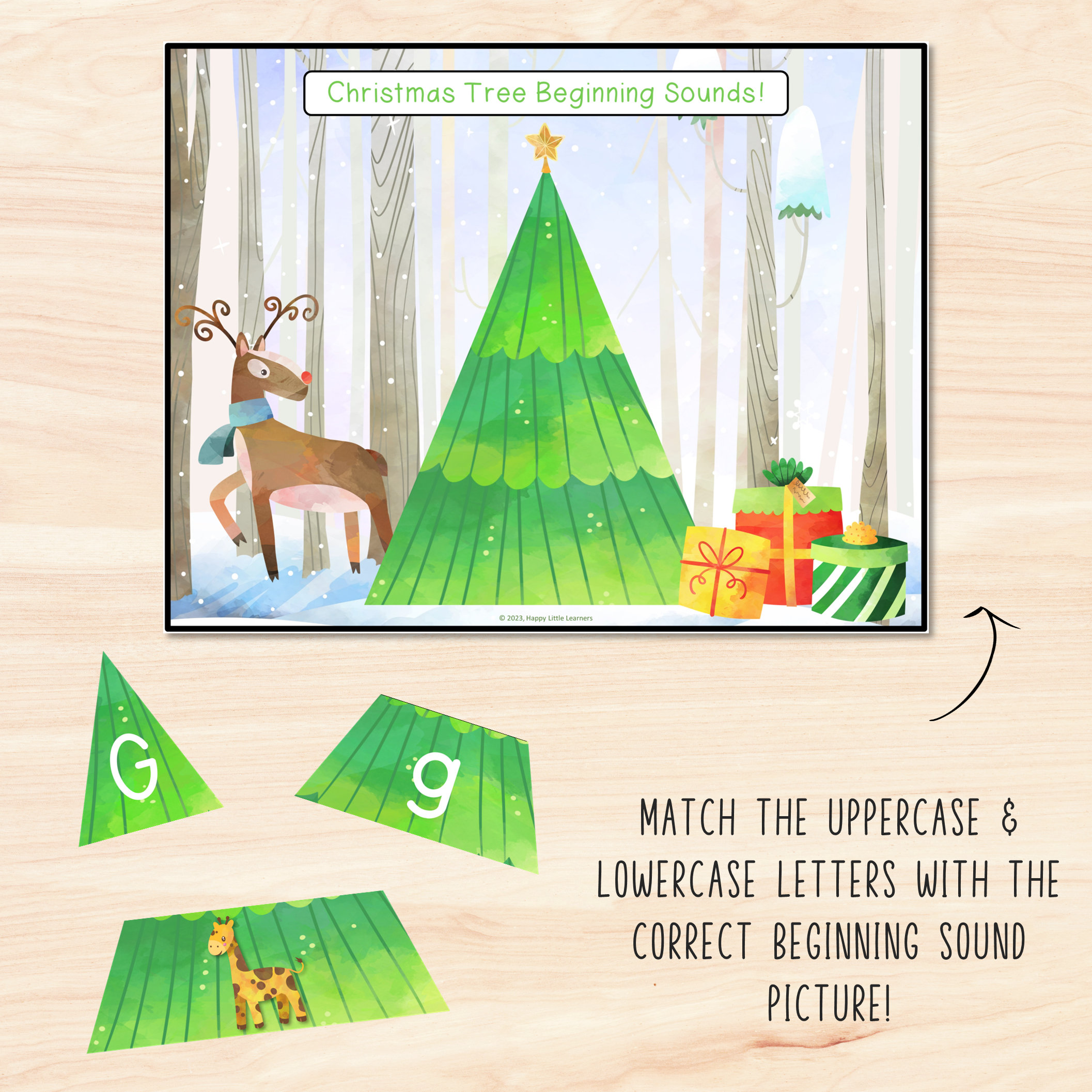 Christmas Tree Alphabet Matching Activity, Holiday Tree ABC, Toddler ...