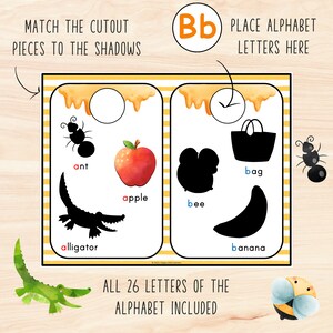 Alphabet Busy Book Printable, Honey Bee Toddler ABC Quiet Book ...