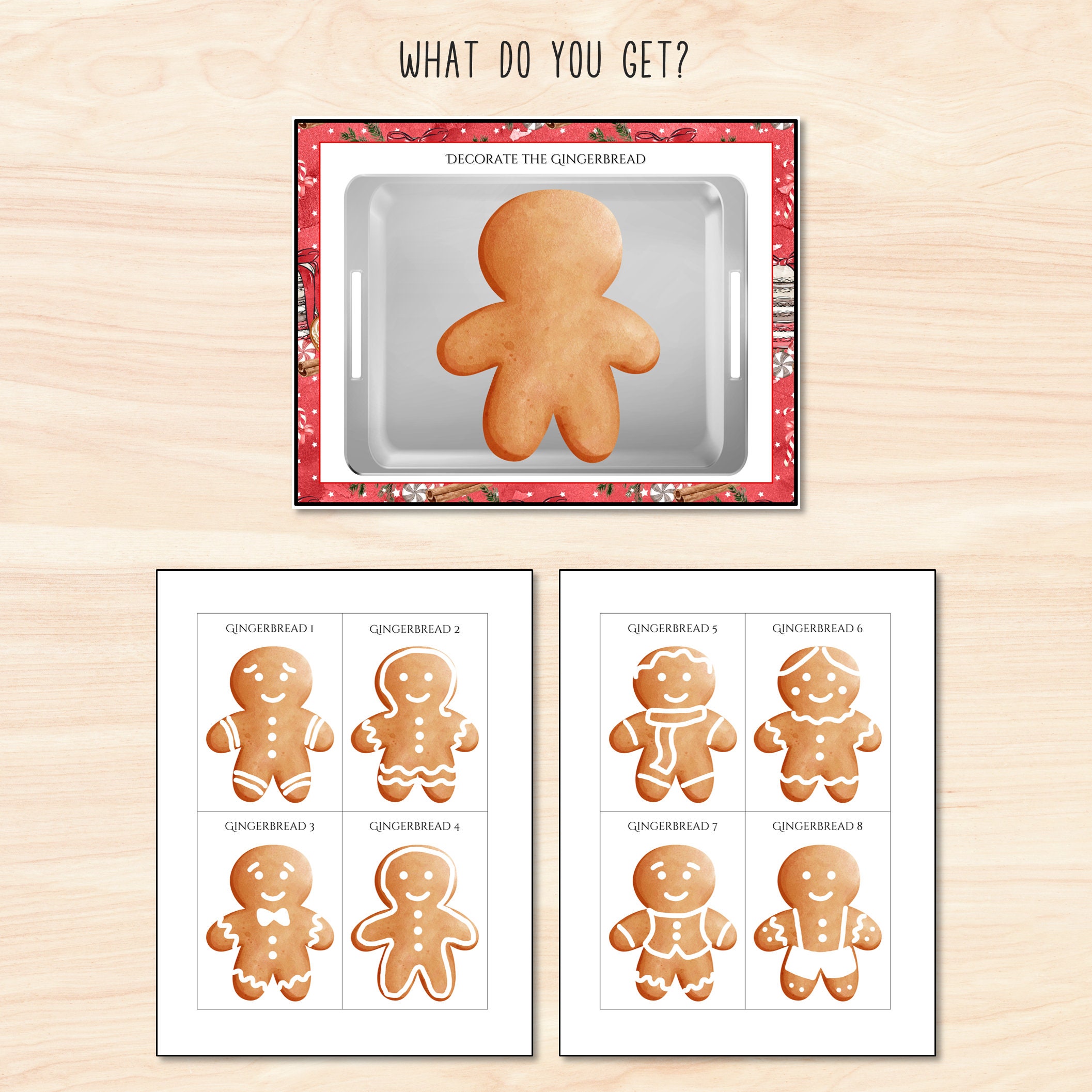 Christmas Decorate the Gingerbread Playdough Mat, Toddler Playdoh Game ...