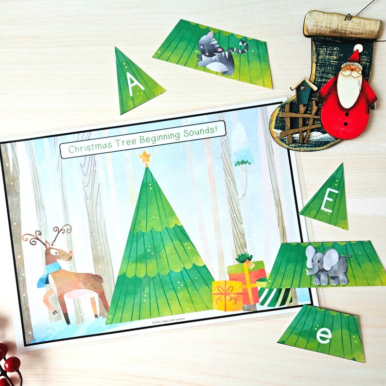 Christmas Tree Alphabet Matching Activity, Holiday Tree ABC, Toddler ...
