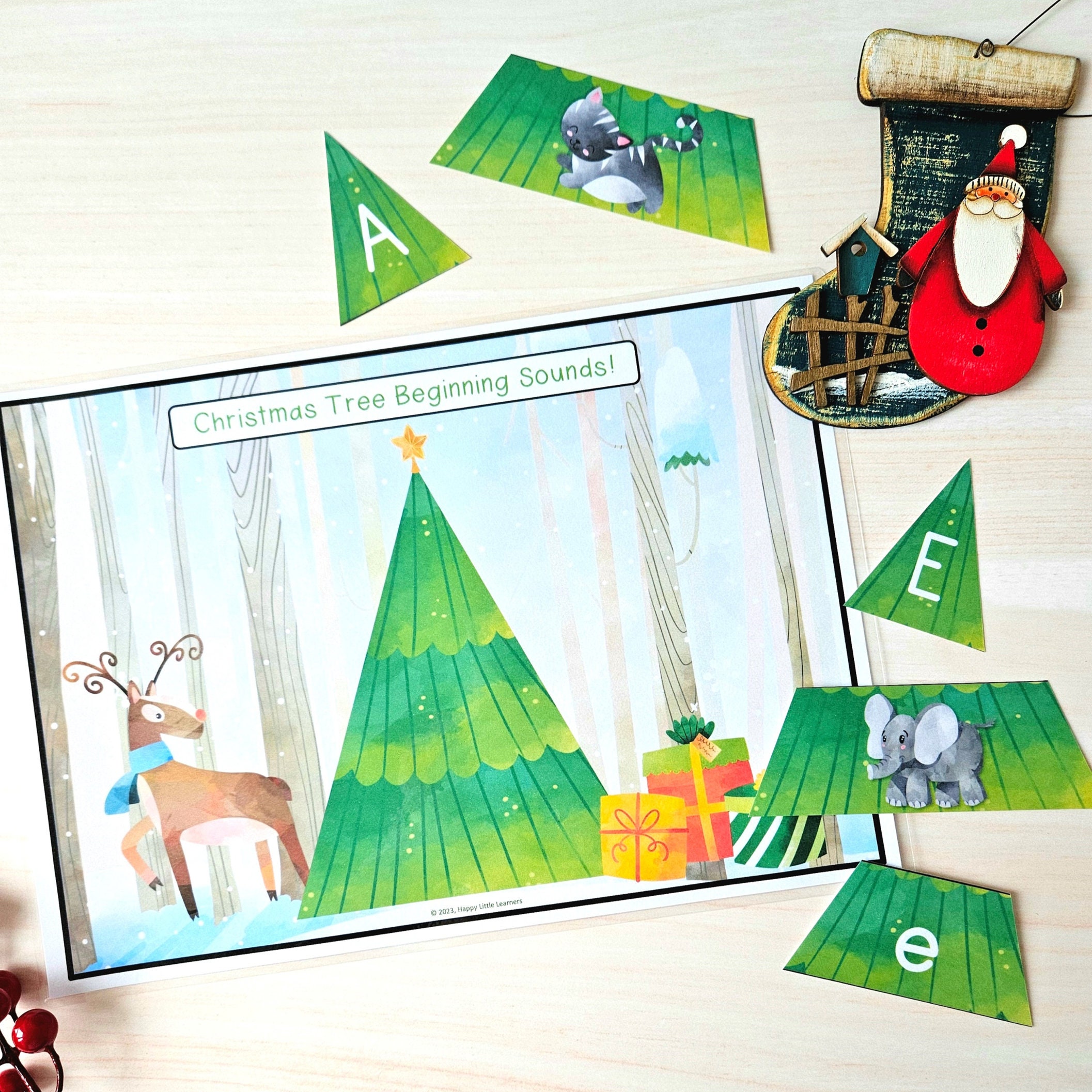 Christmas Tree Alphabet Matching Activity, Holiday Tree ABC, Toddler ...