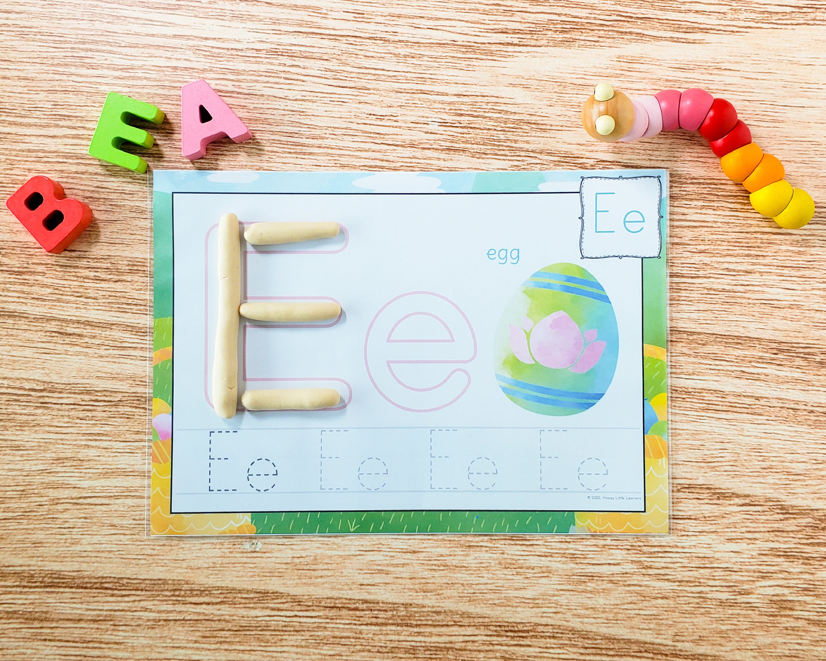 Easter Alphabet Preschool Printables Playdough Handwriting Practice ...