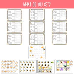 Alphabet Busy Book Printable, Honey Bee Toddler ABC Quiet Book ...