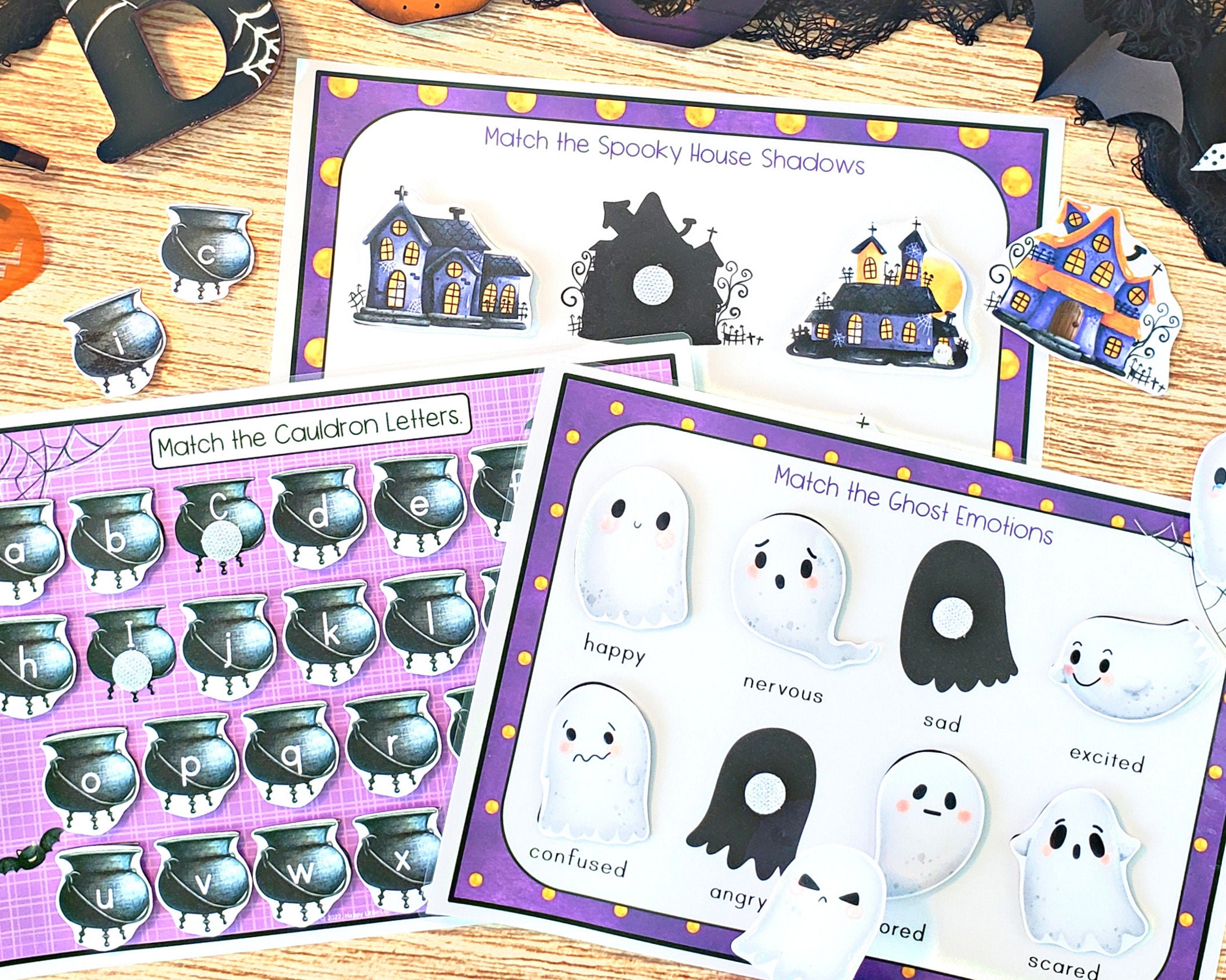 Halloween Busy Book Printable, Kids Homeschool Learning Binder, Toddler ...