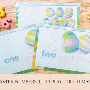 Numbers Preschool Printables Kids Playdough Activity, Kindergarten ...