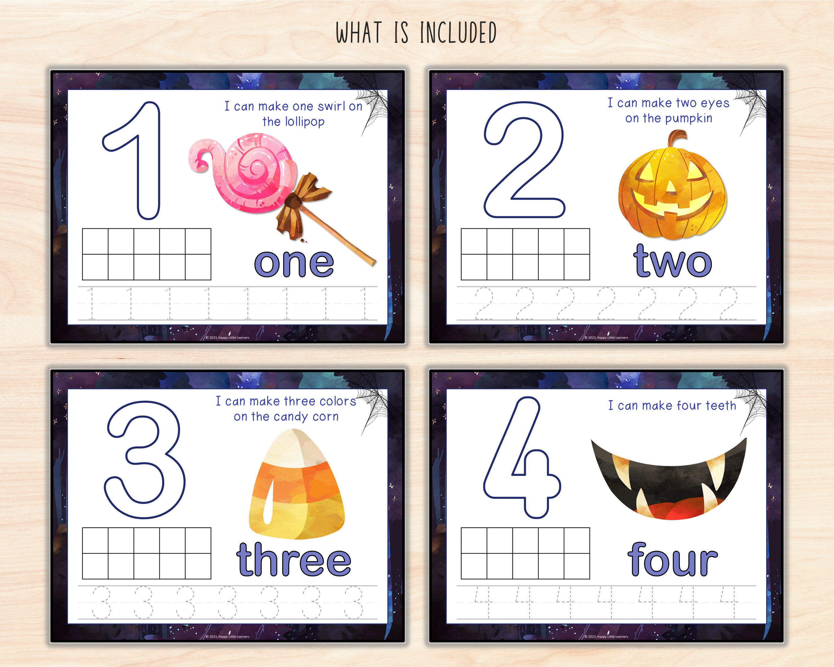 Halloween Playdough Mats Numbers 1-10, Printable Toddler Activity ...