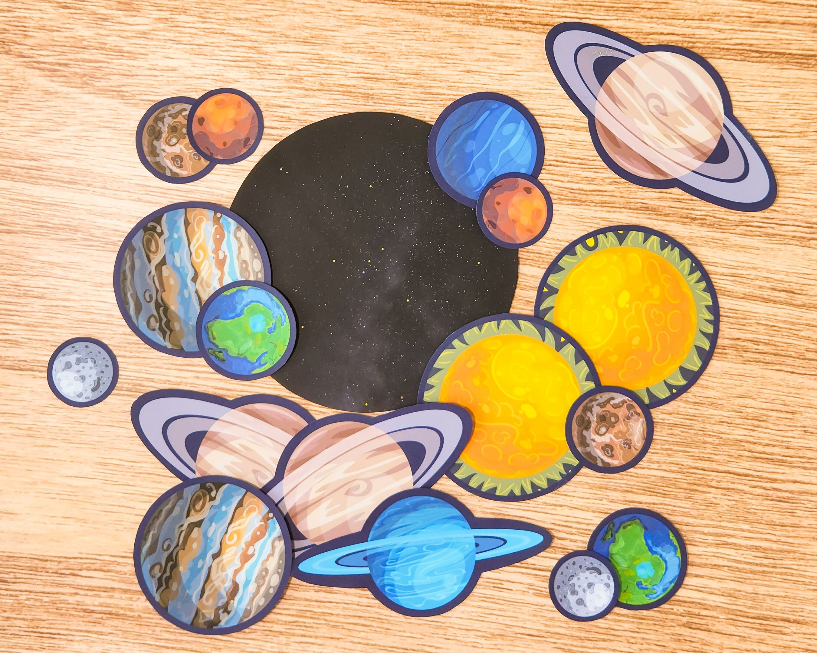 Printable DIY Solar System Planets Mobile, Toddler Space Planets ...