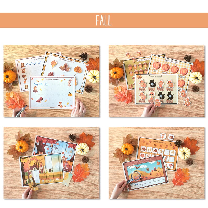 Seasons Busy Book Printables, Set of 4 Homeschool Toddler Busy Books ...