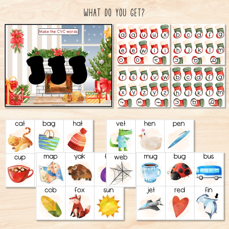 Christmas Stockings Alphabet Toddler Matching Activity, Prek Kids Fun ...