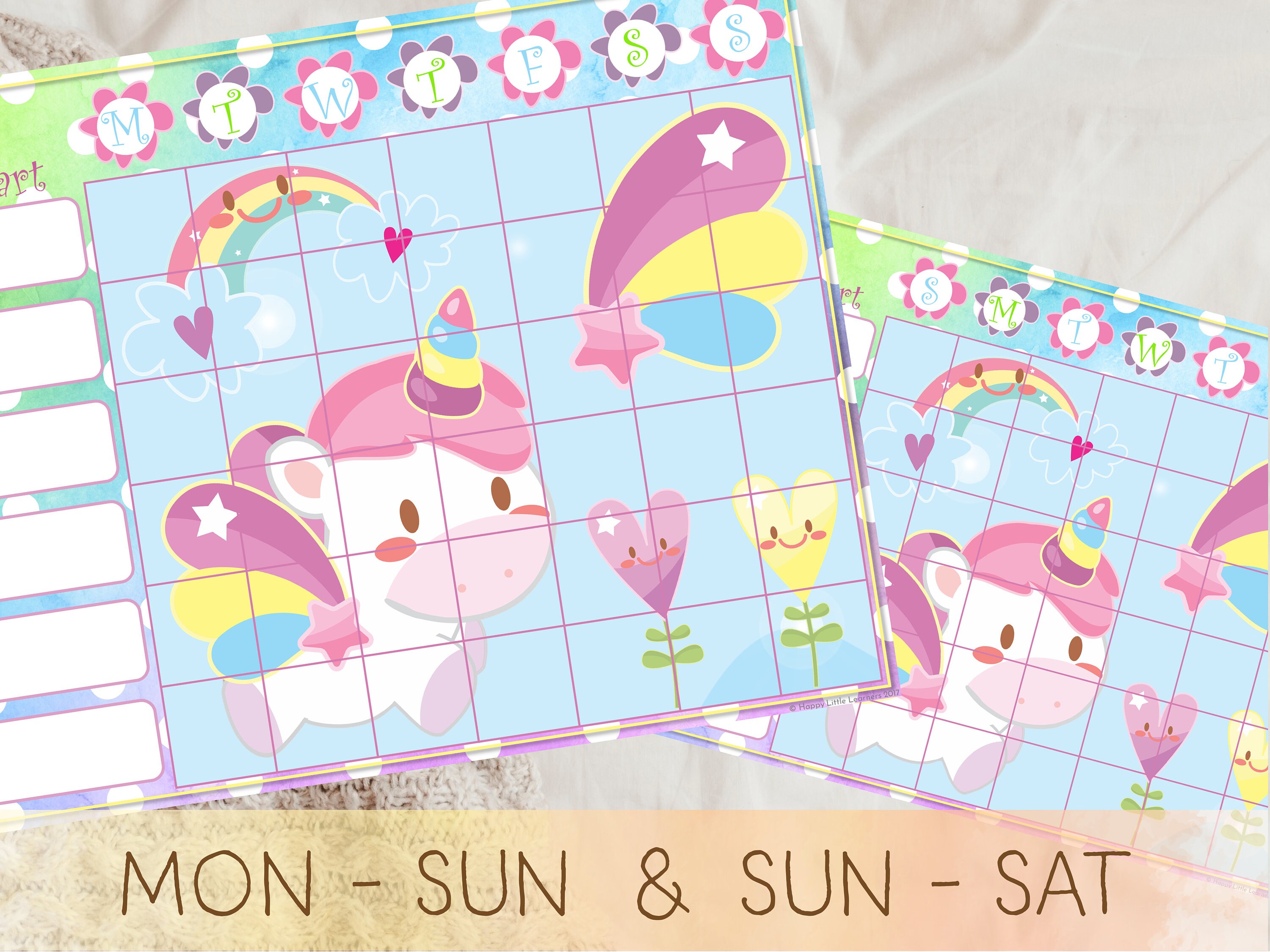 Unicorn Chore Chart | Toddler Reward Chart | Editable Printable ...