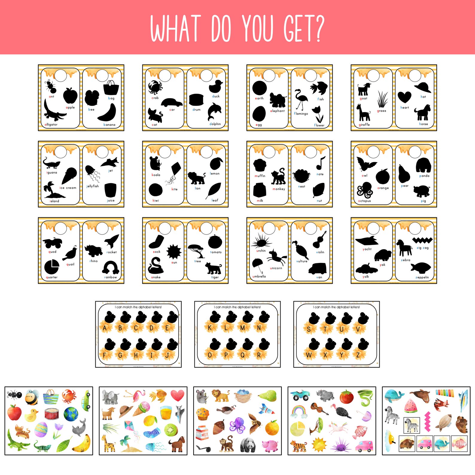 Alphabet Busy Book Printable, Honey Bee Toddler ABC Quiet Book ...