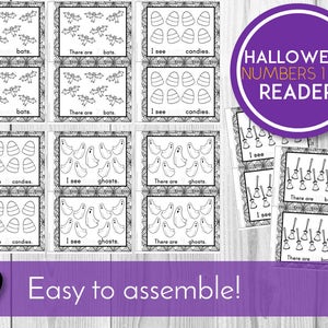 Halloween Emergent Reader, Numbers Book, Numbers 1 - 10, Learning ...