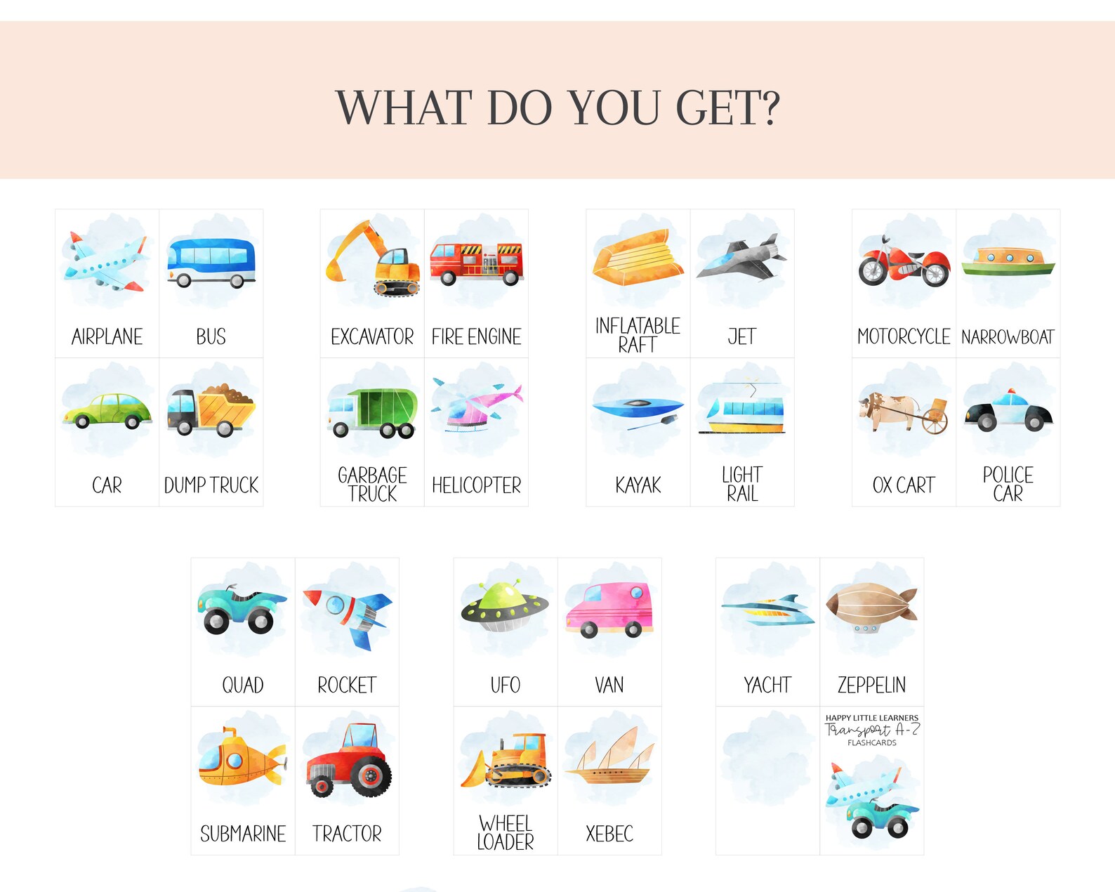 Transport Alphabet Flashcards Preschool Printables Montessori - Etsy
