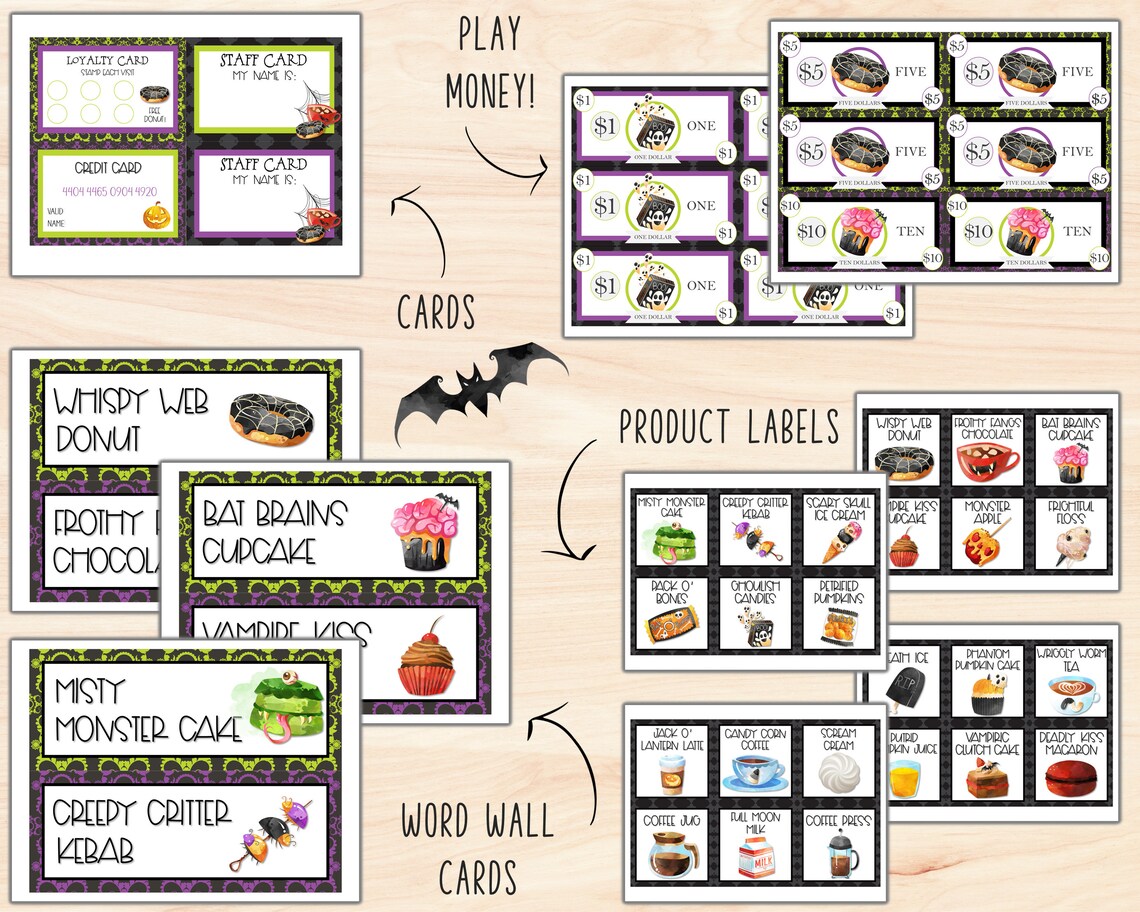 Halloween Hocus Pocus Cafe Dramatic Play, Printable Pretend Playset ...