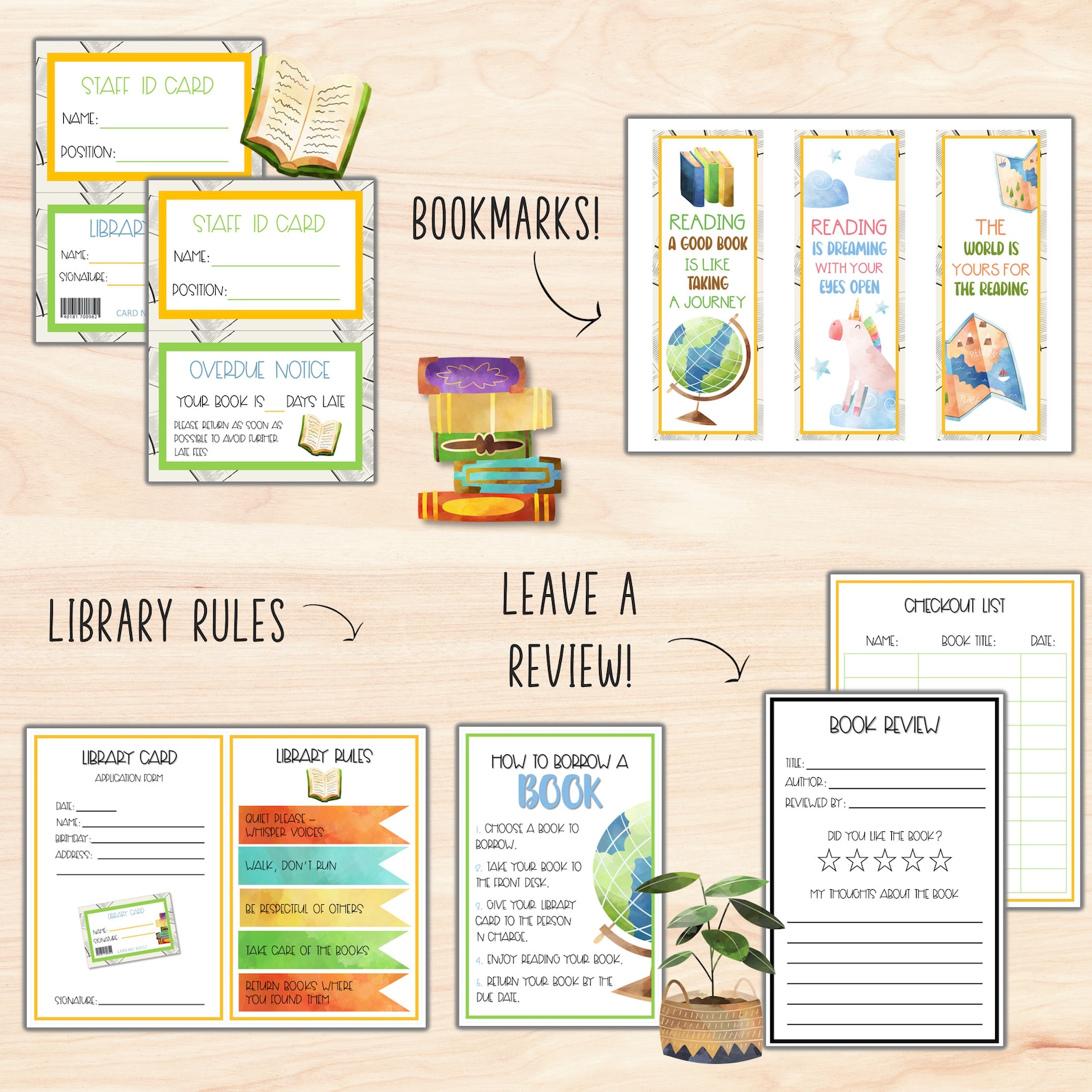 Pretend Play Library, Dramatic Play Printable, Pretend Play Set ...