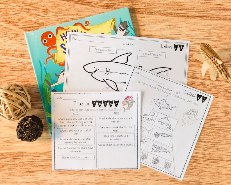 Printable Shark Unit, Shark Nature Study Pack, Learning About Sharks ...