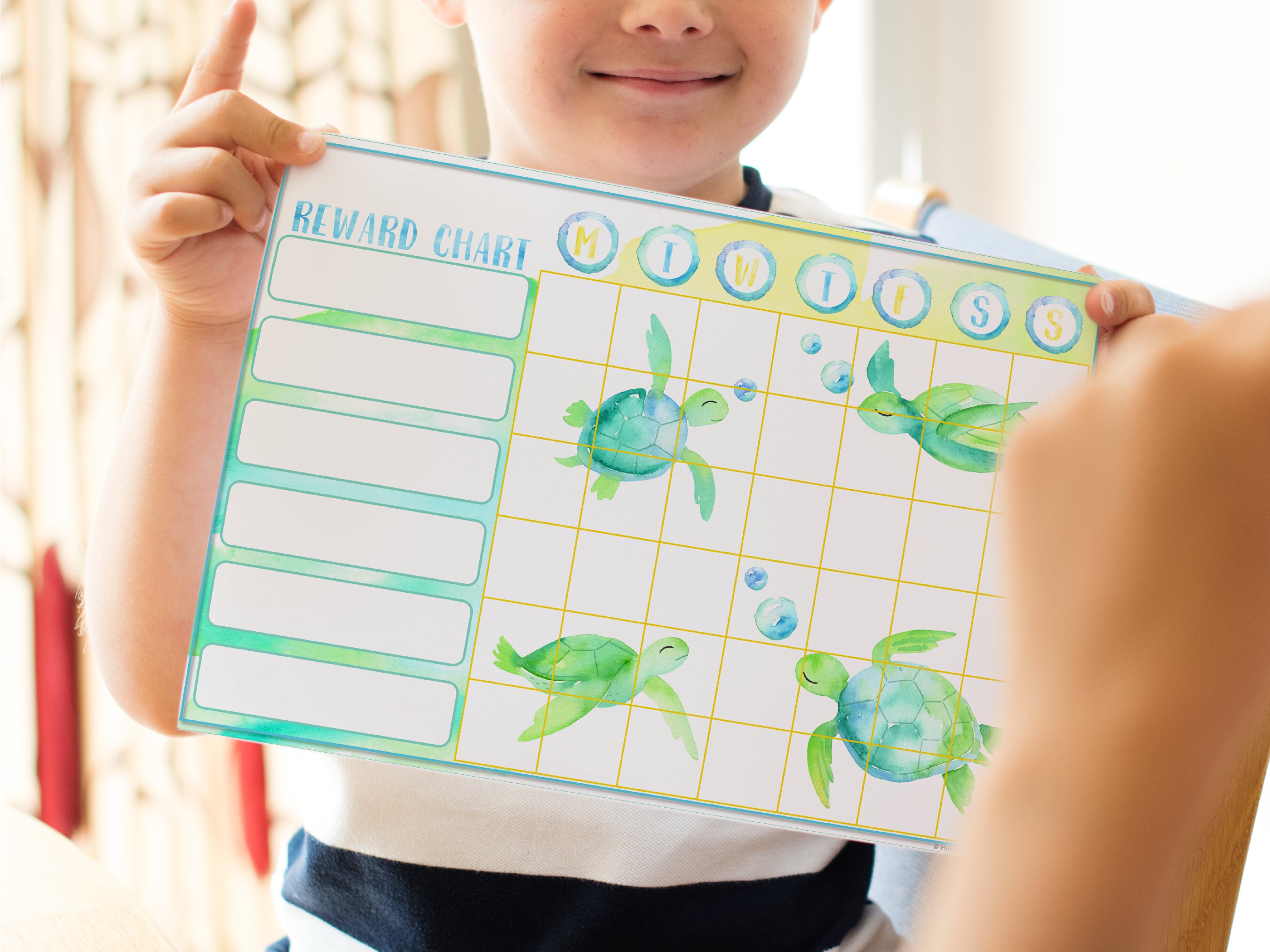 Sea Turtle Chore Chart | Toddler Reward Chart | Kids Routine ...