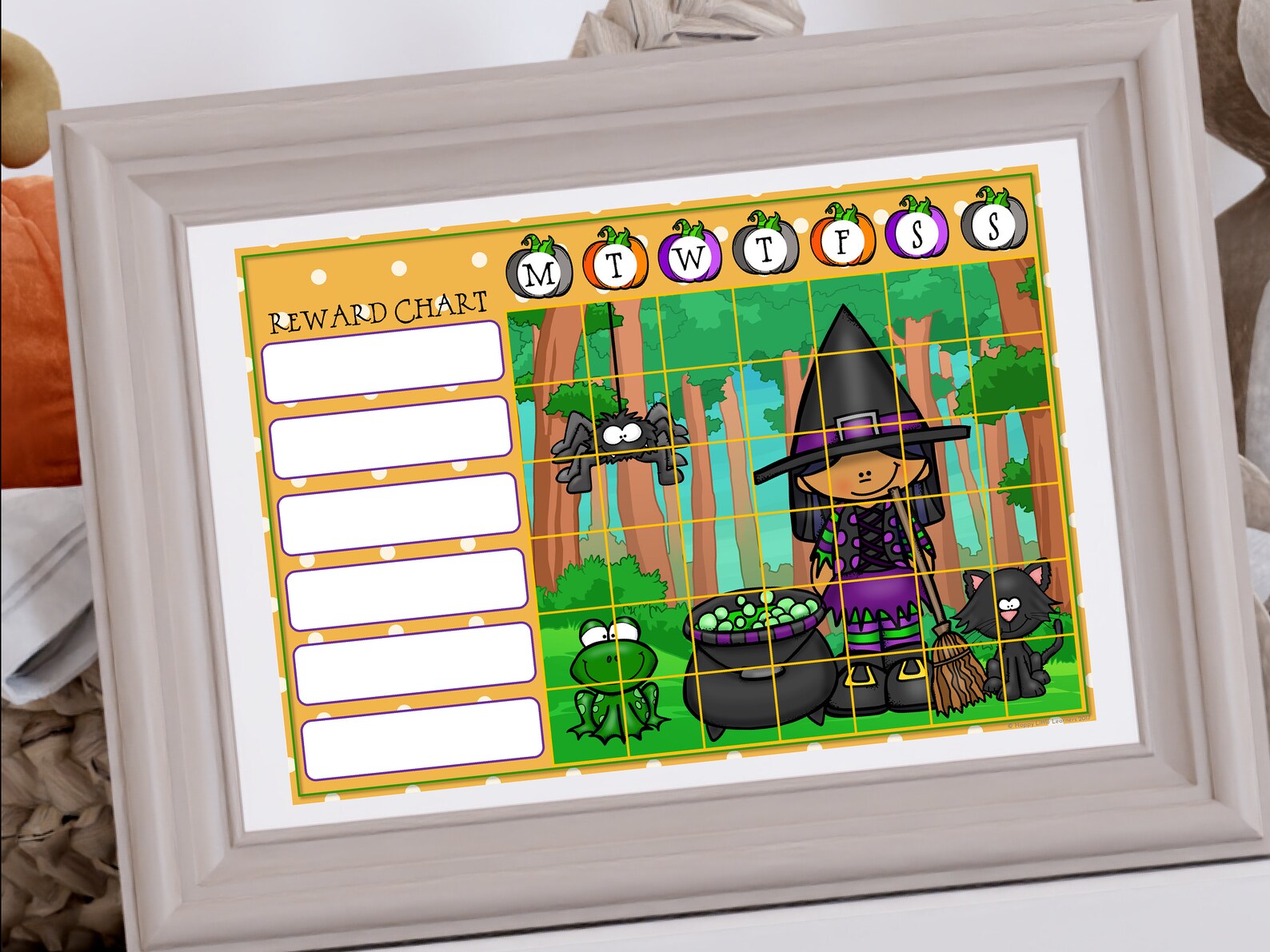 Editable Halloween Chore Chart Printable Kids Reward Chart Printable ...