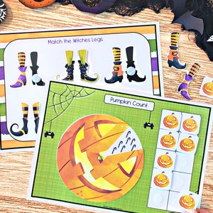 Halloween Busy Book Printable, Kids Homeschool Learning Binder, Toddler ...