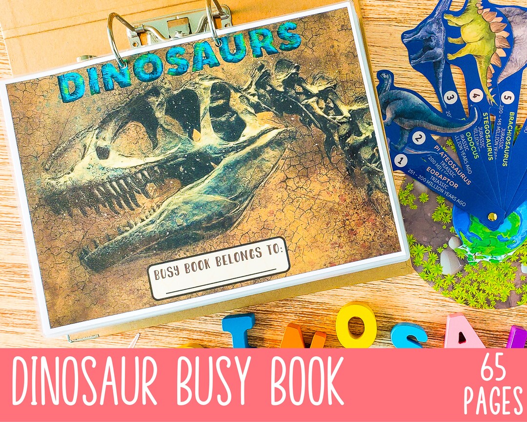 Dinosaur Busy Book Printable Toddler Dino Quiet Book - Etsy