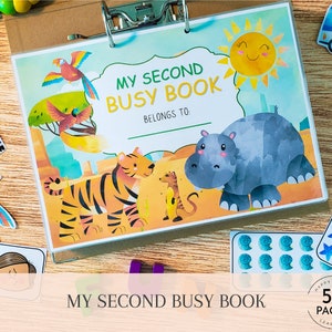 Toddler Activity Binder, Preschool Busy Book, Homeschool Learning ...