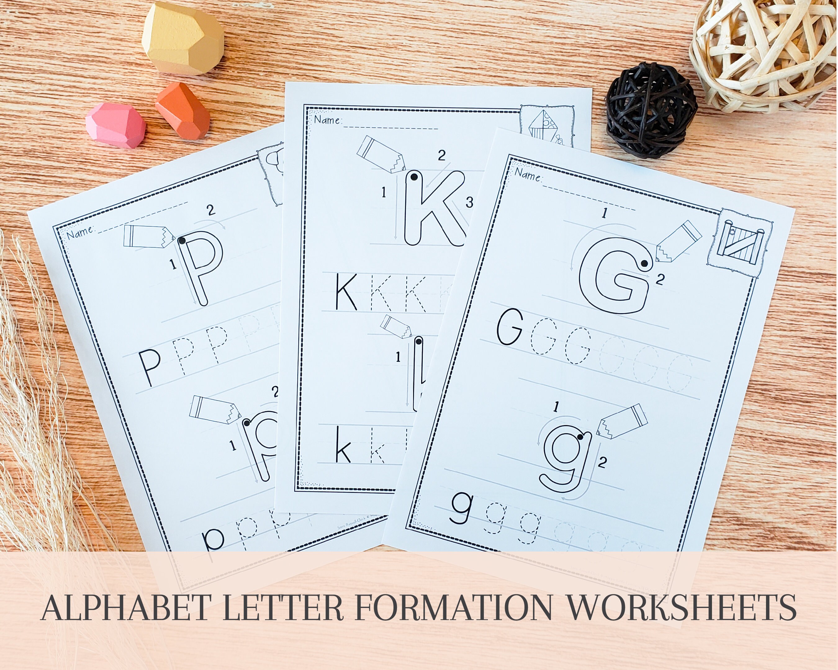 Alphabet Letter Formation Preschool Printables, ABC Tracing and ...