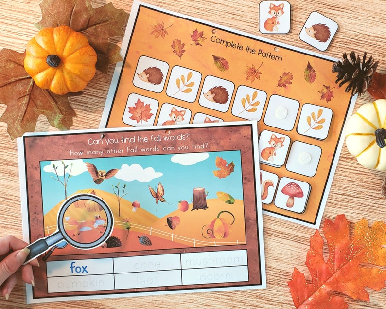 Fall Busy Book Printable Kids Homeschool Busy Book Toddler - Etsy