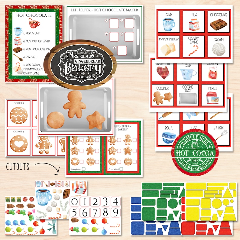 Santa's Workshop Dramatic Play, Christmas North Pole Printable Pretend ...