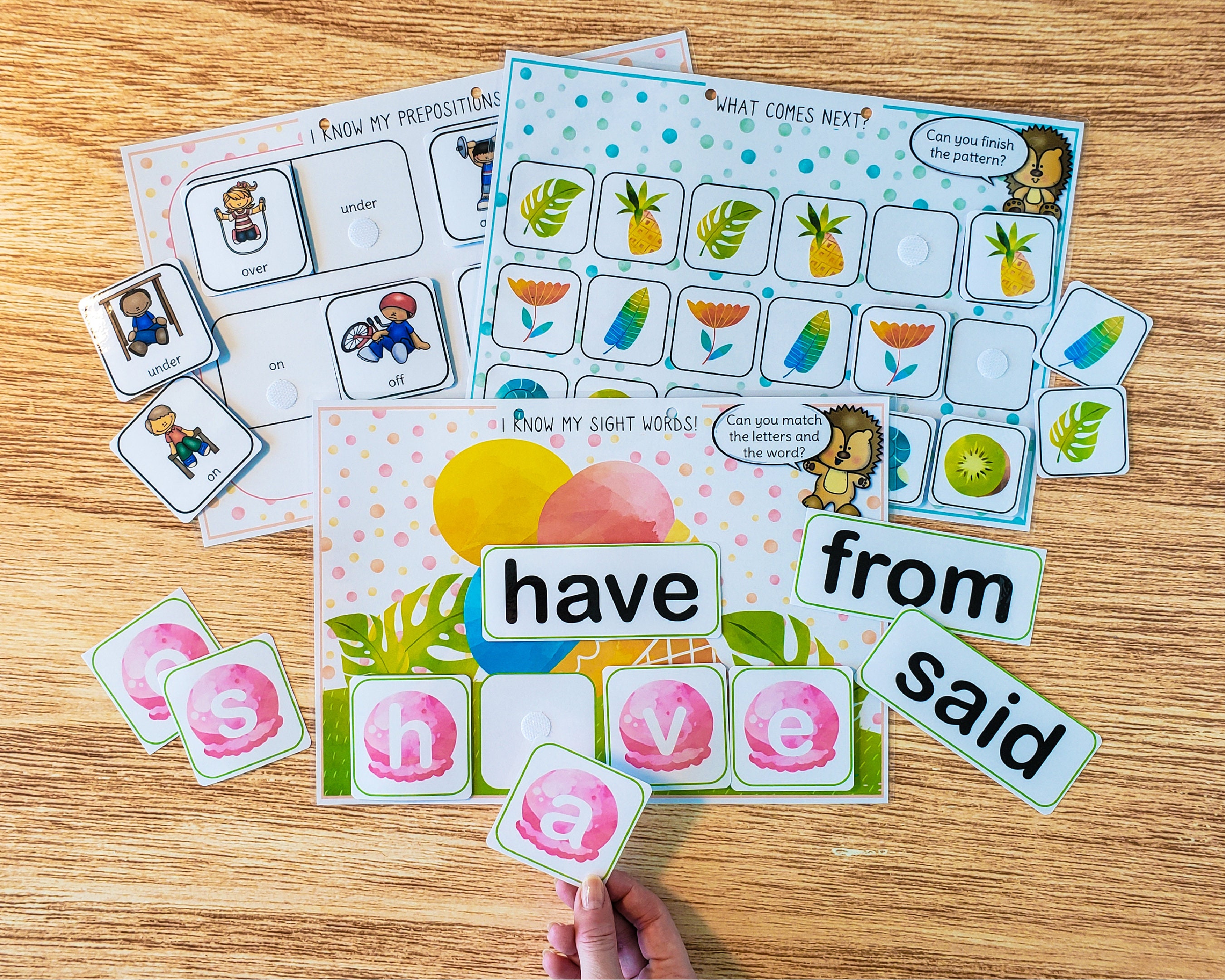 Toddler Activity Binder, Preschool Busy Book, Homeschool Learning ...