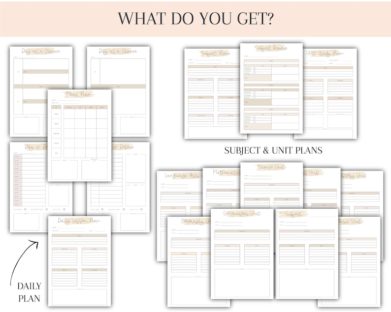 Boho Printable Homeschool Planner Homeschool Organizer - Etsy