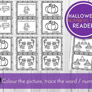 Halloween Emergent Reader, Numbers Book, Numbers 1 - 10, Learning ...
