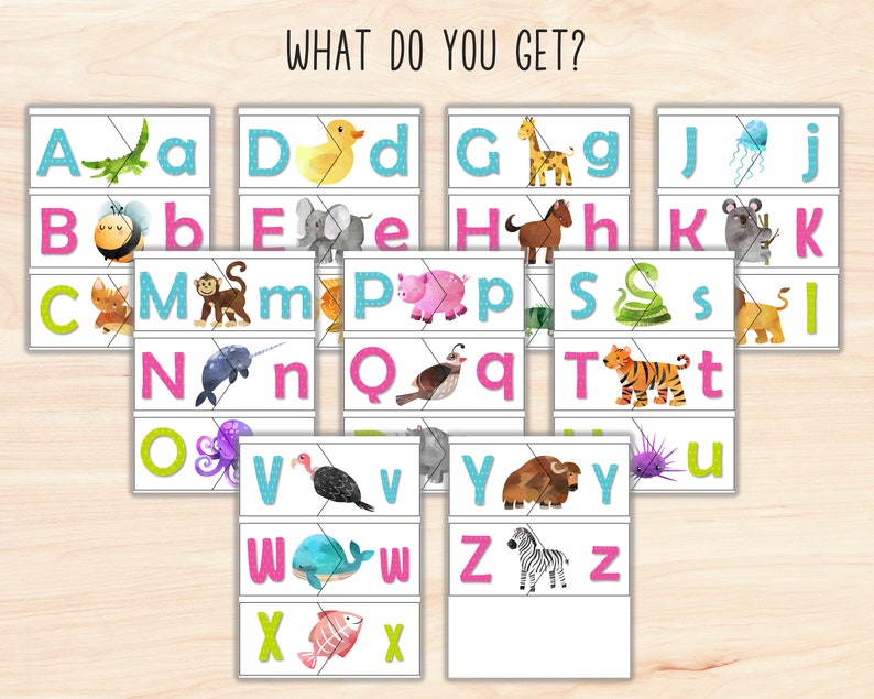 Printable Alphabet Puzzles, Preschool Printable ABC Activity, Cut ...