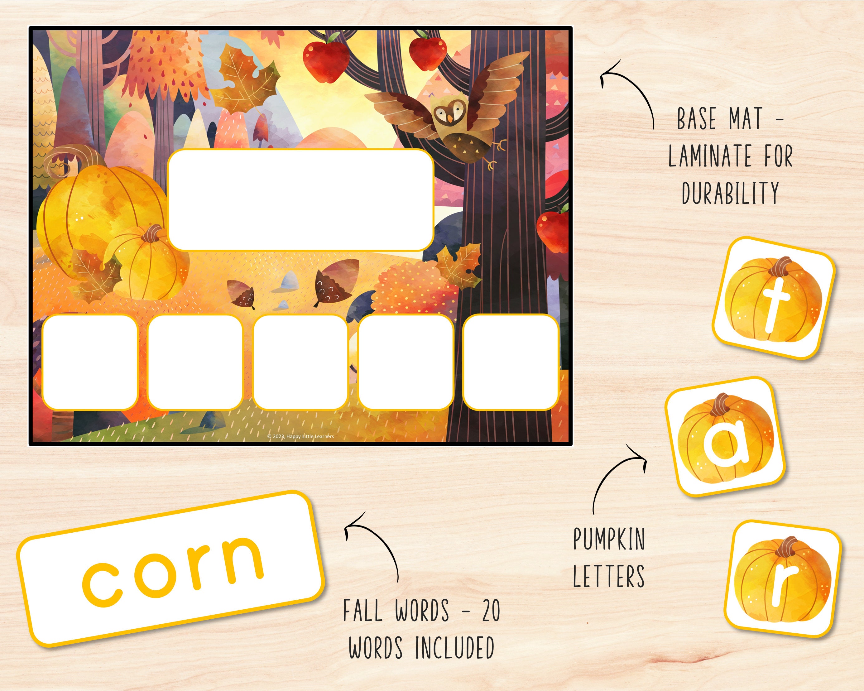 Fall Build A Word, Autumn Pumpkin Letters, Fall Toddler Learning ...