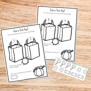 Halloween Activity Pages Printable Bundle, Holiday Preschool Prek ...