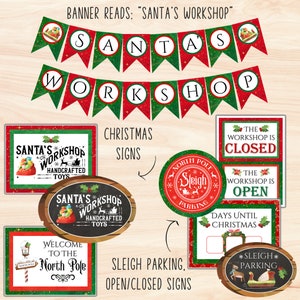 Santa's Workshop Dramatic Play, Christmas North Pole Printable Pretend ...