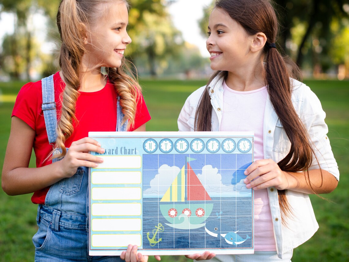 Sail Boat Chore Chart Toddler Reward Chart Editable Printable Behavior ...