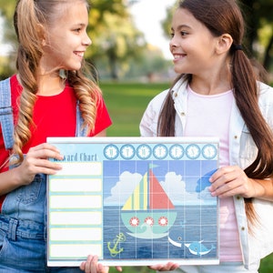 Sail Boat Chore Chart | Toddler Reward Chart | Editable Printable ...