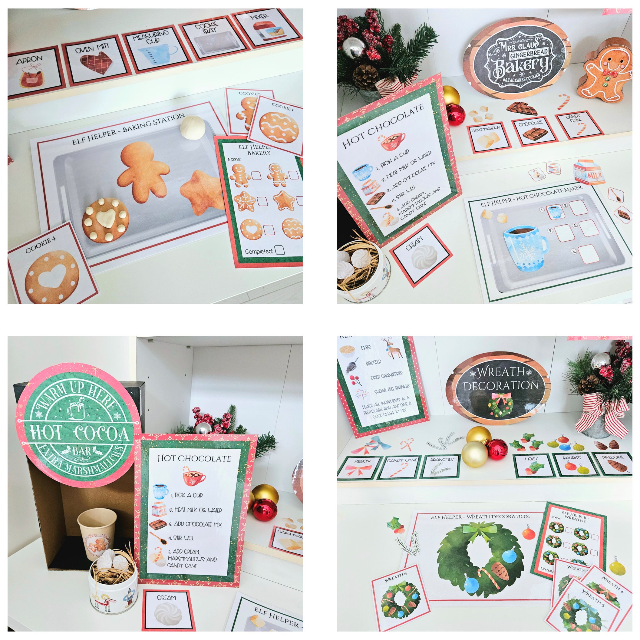 Santa's Workshop Dramatic Play, Christmas North Pole Printable Pretend ...