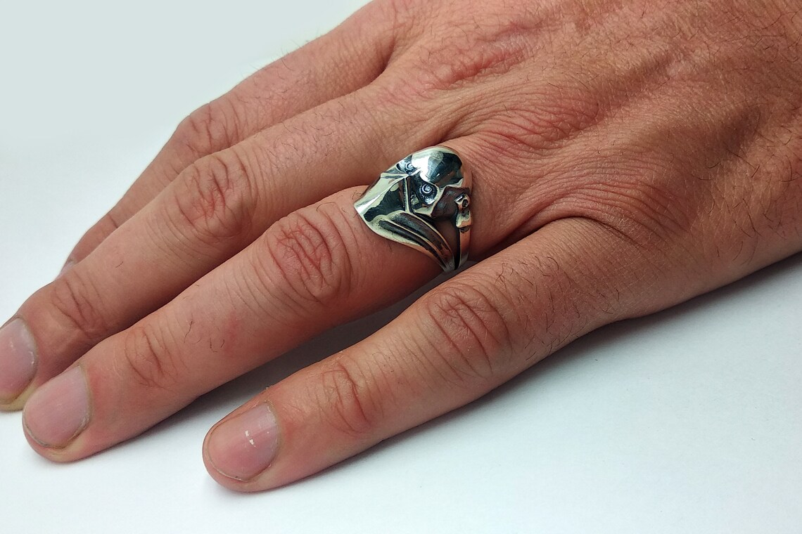 Zorro's Headband Skull Men's Ring Silver 925 - Etsy