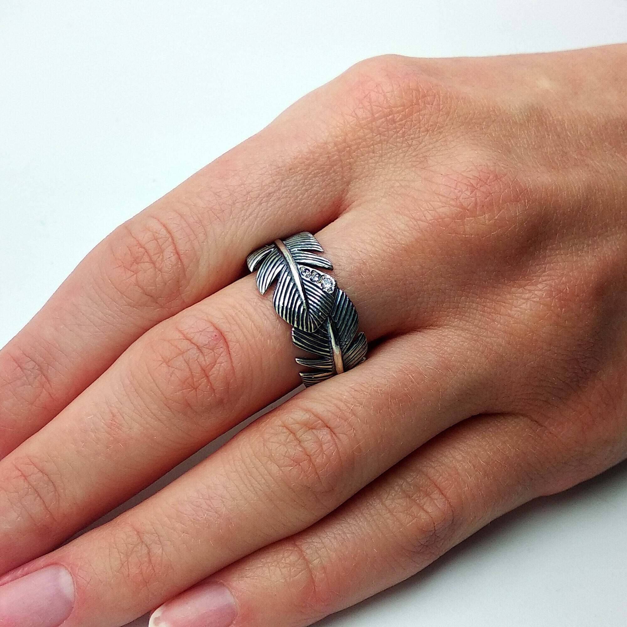 Bird Feather Women's Ring Silver 925 - Etsy