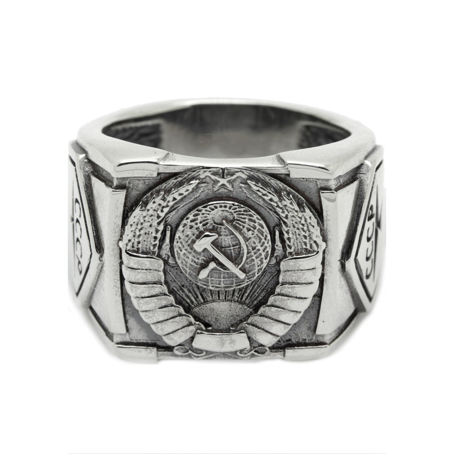 USSR Soviet Heraldry, Emblems of the Soviet Republics Ring Sterling ...