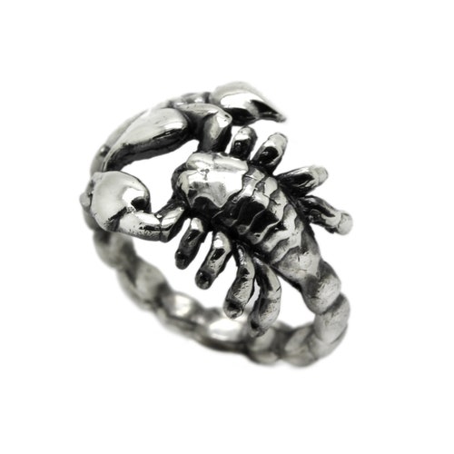 Scorpion Ring STERLING SILVER 925 Large Massive Scorpio Zodiac - Etsy