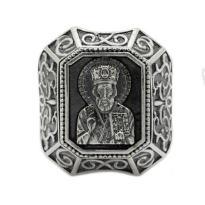 Saint Nicholas the Wonderworker Ring Silver 925 - Etsy