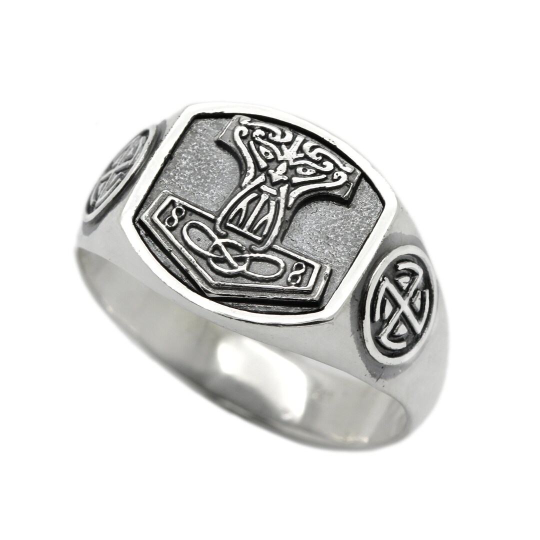 Thors Hammer Mjolnir Mjölnir Ring Sterling Silver - Etsy